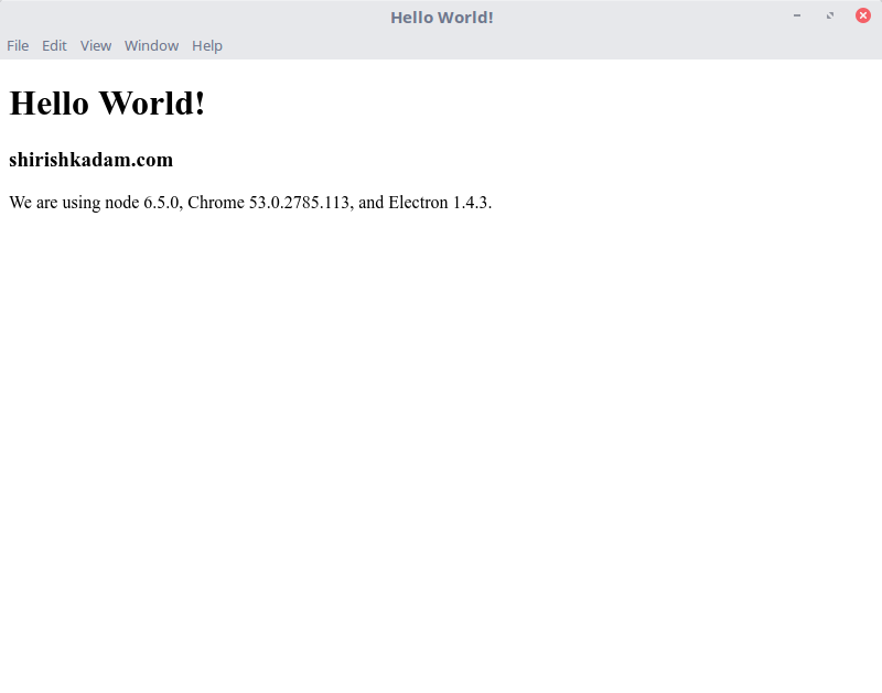 Setting up Electron framework for Desktop apps – Shirish Kadam
